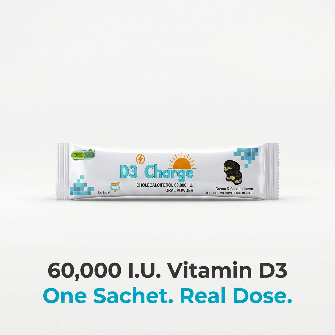 D3 Charge Vitamin D3 60,000 I.U. | Mouth-Melting Oral Powder 12 Sachet ...