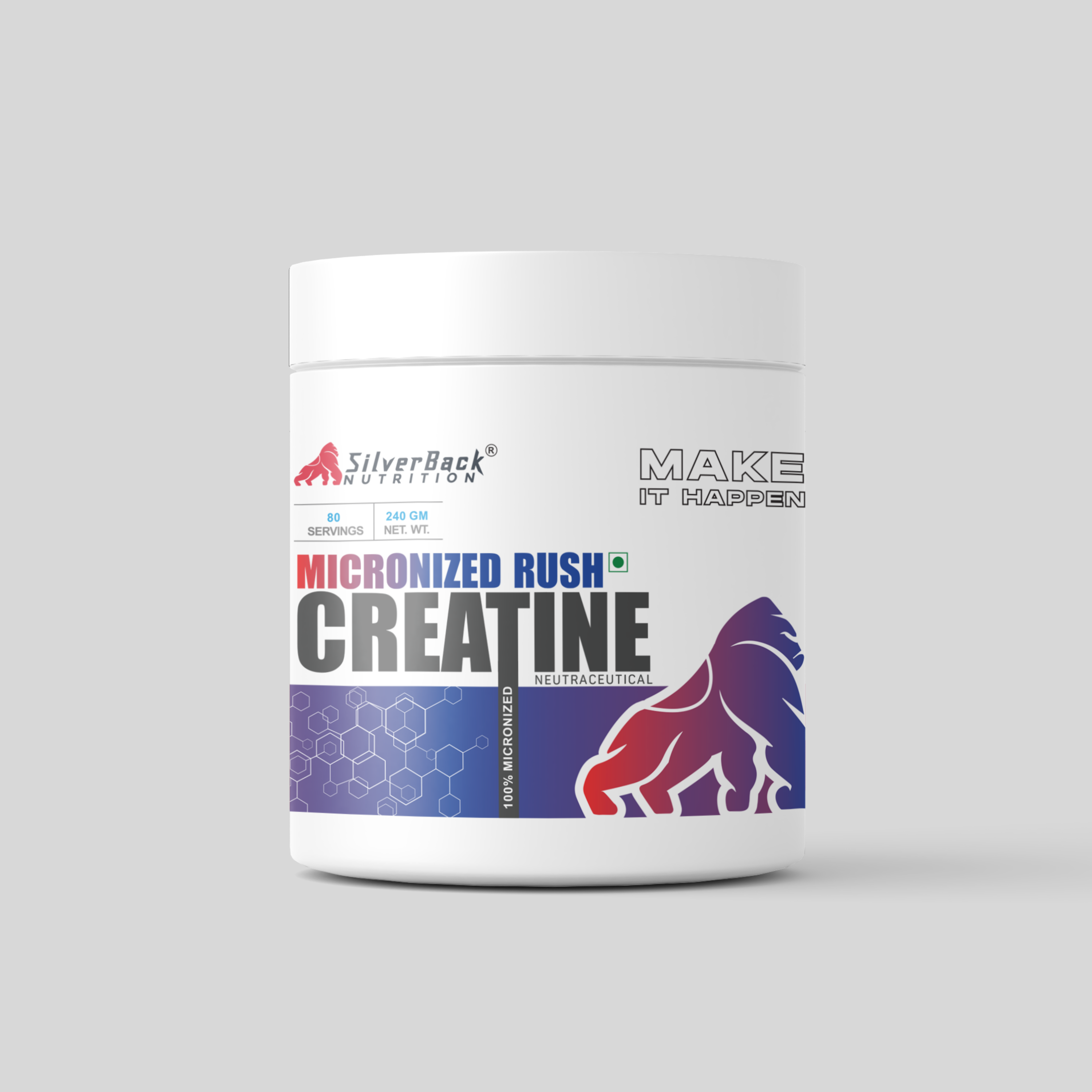 Creatine Monohydrate Powder | 100% Micronized | 240g